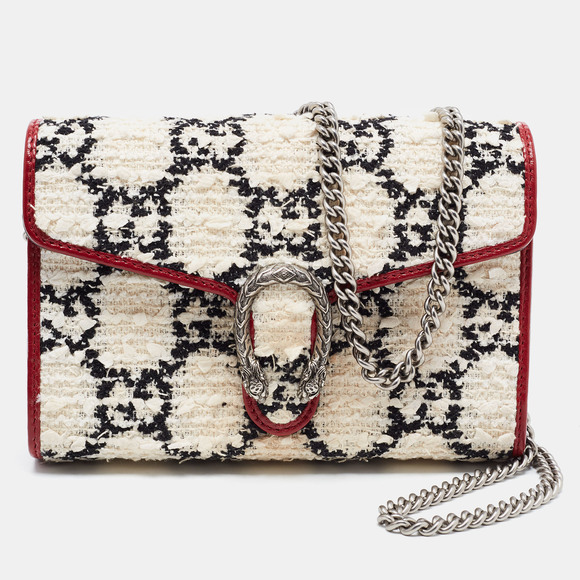 Gucci | Bags | Gucci Tri Color Tweed And Leather Mini Dionysus Chain ...